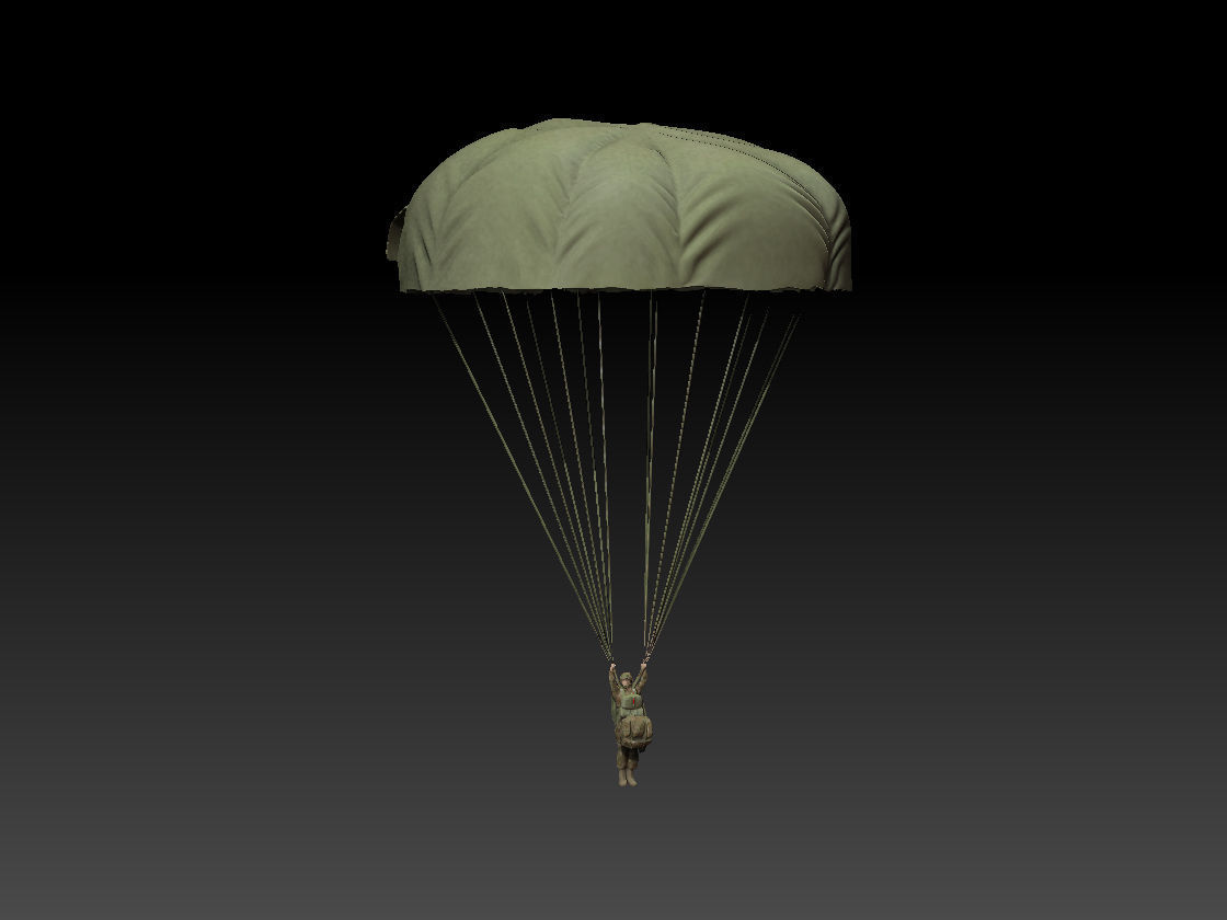 3D model US Army Paratrooper - Low Poly VR / AR / low-poly | CGTrader