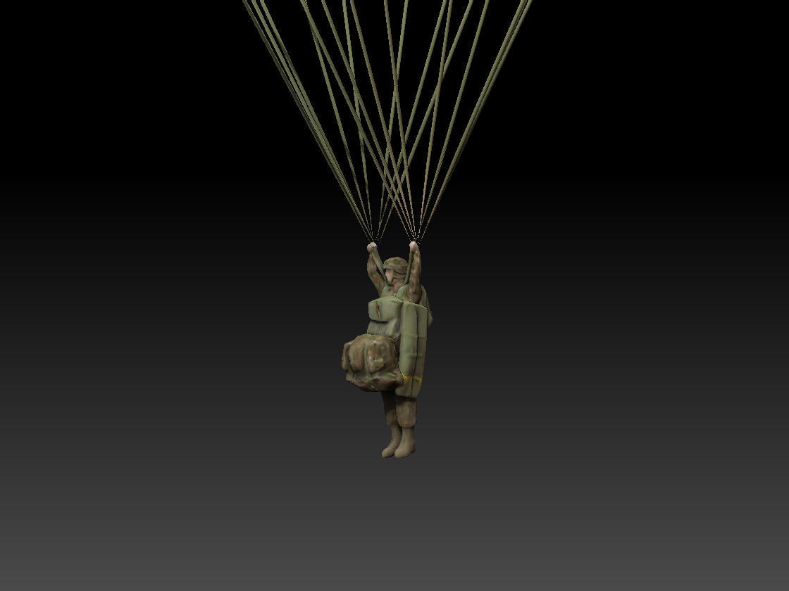 3D model US Army Paratrooper - Low Poly VR / AR / low-poly | CGTrader