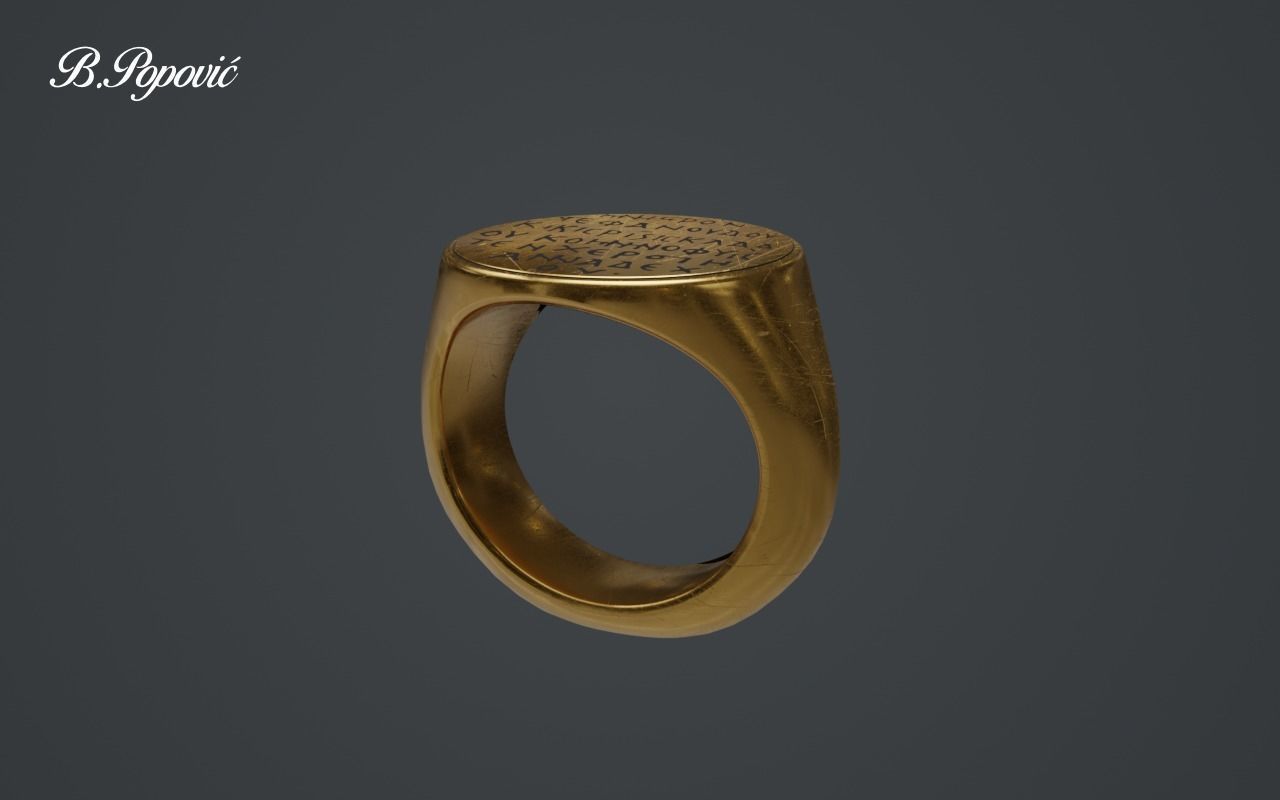 Engagement ring of medieval Serbian king Radoslav 3D model | CGTrader