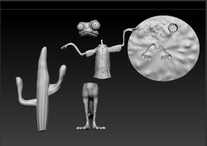 Rango 3d lizard man figurine 3D model 3D printable | CGTrader