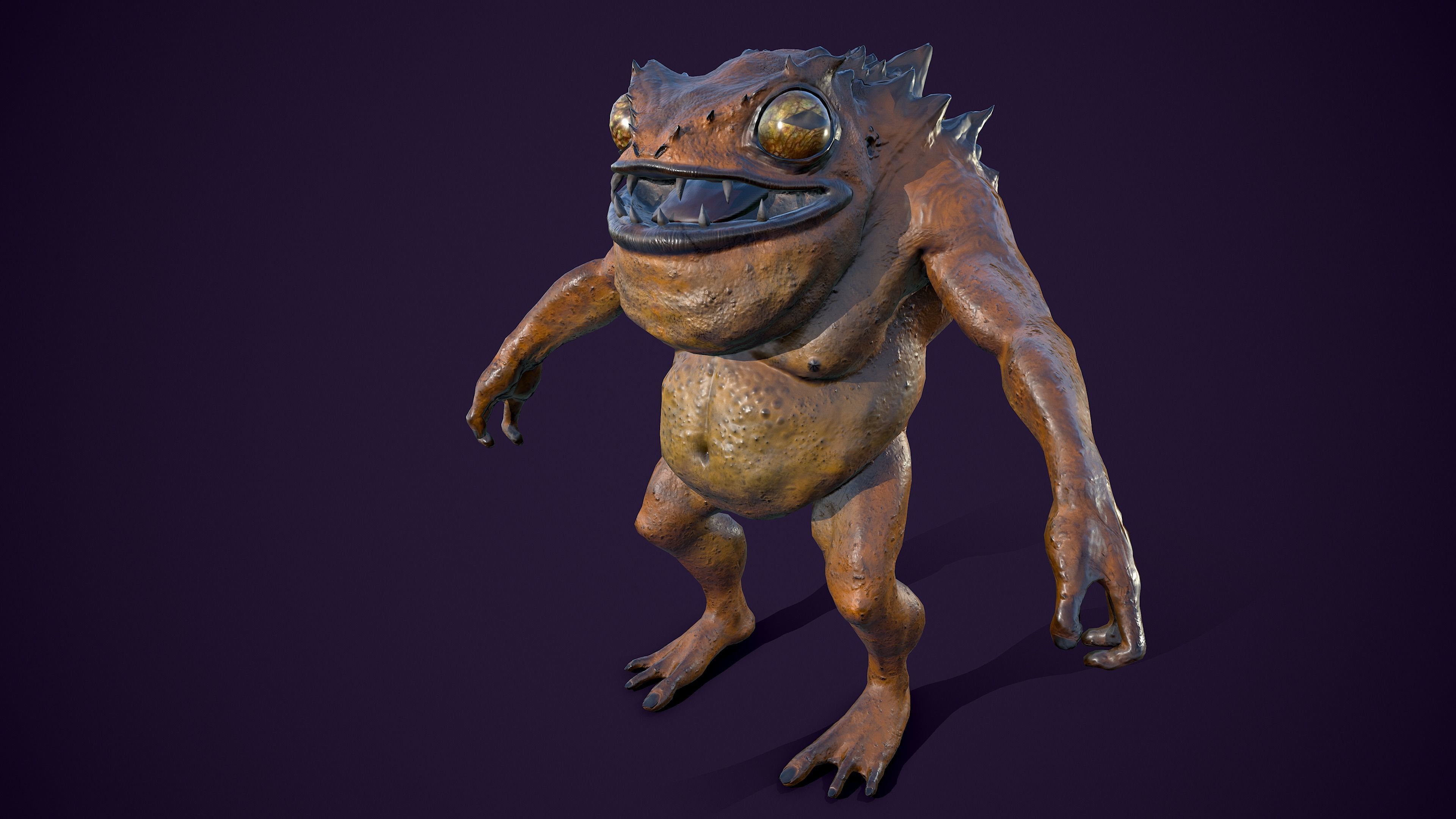 3D model Fat toad 3d lowpoly model VR / AR / low-poly | CGTrader
