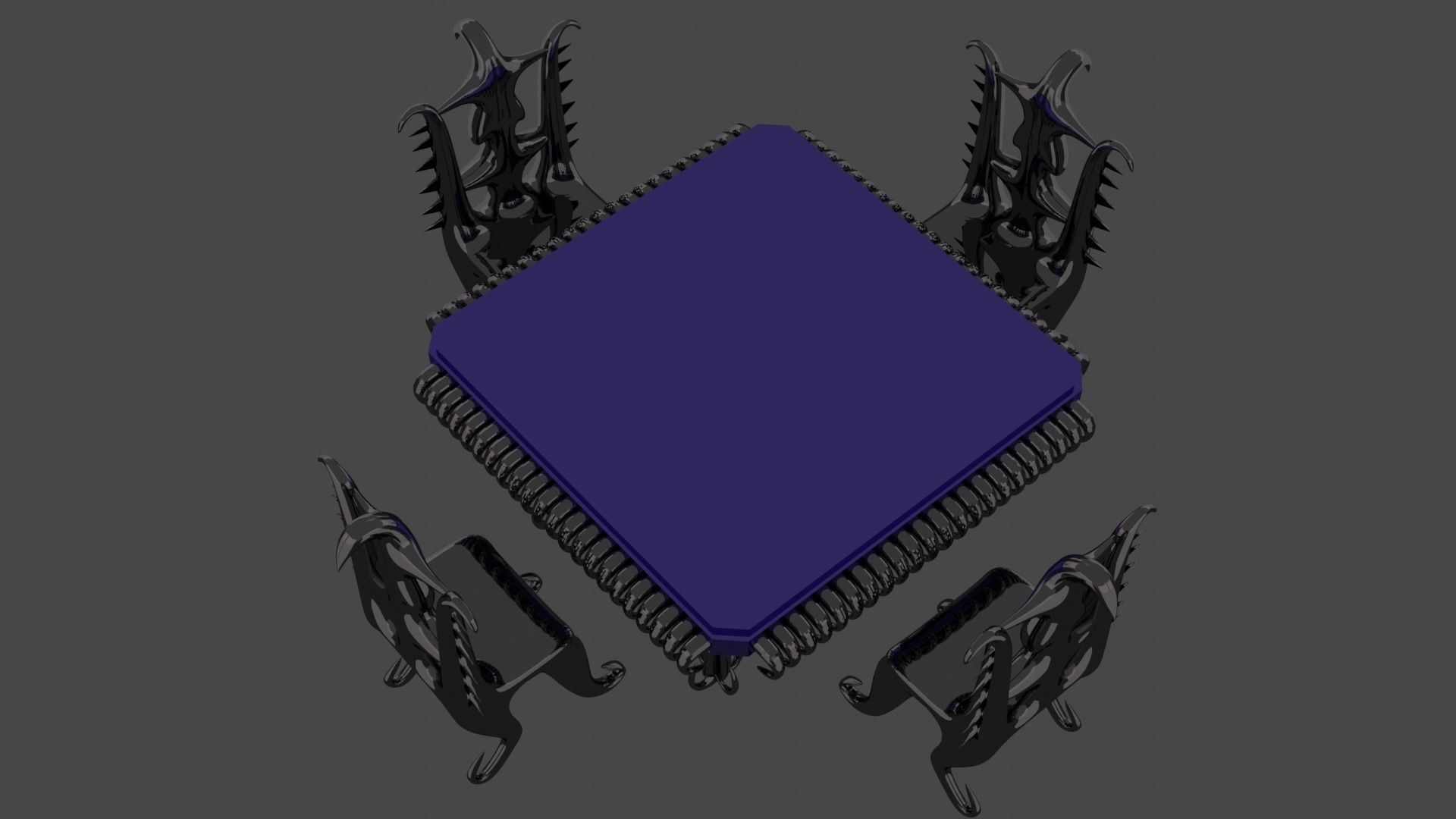 3D model Evil dining table VR / AR / low-poly | CGTrader