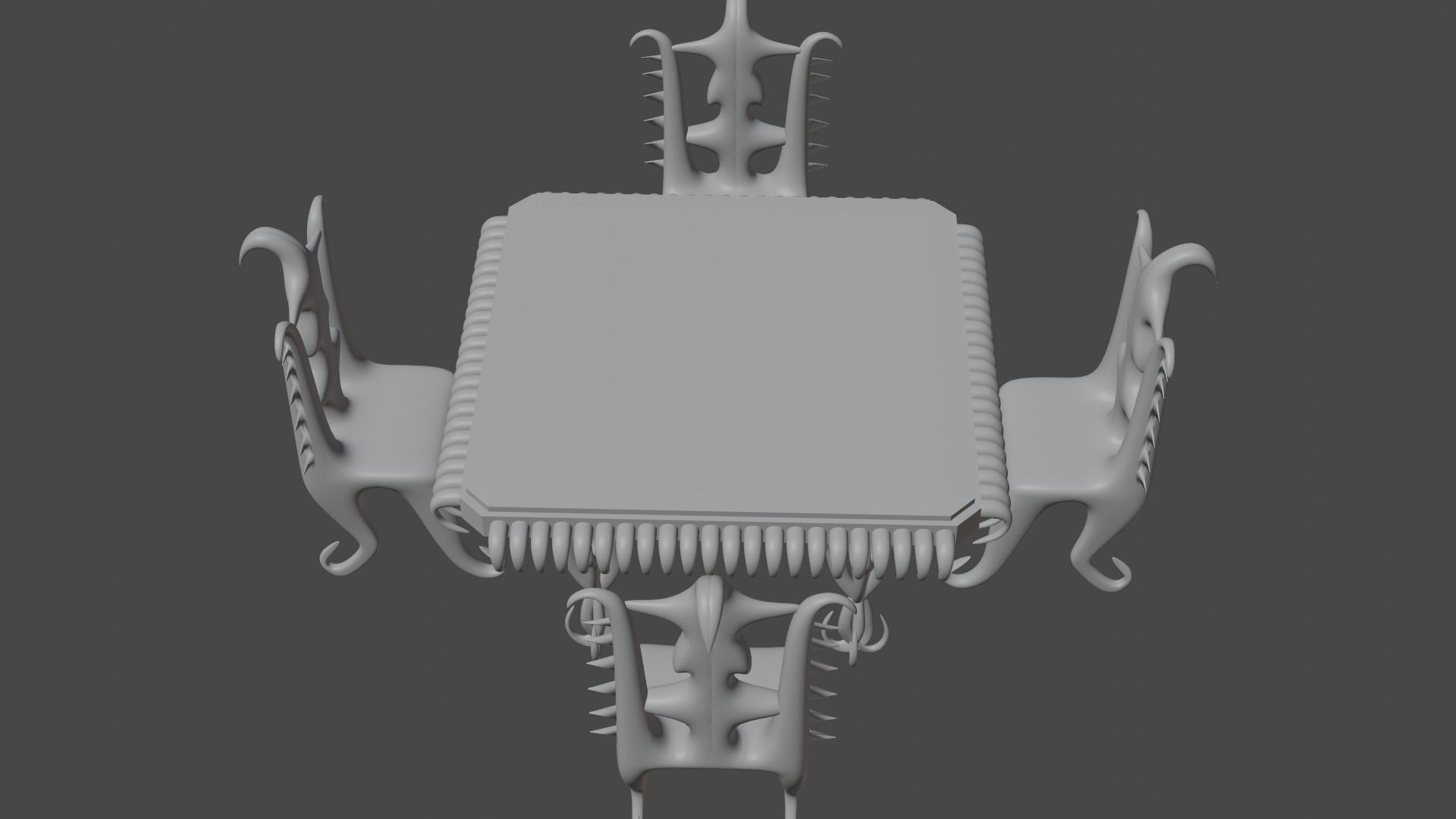 3D model Evil dining table VR / AR / low-poly | CGTrader