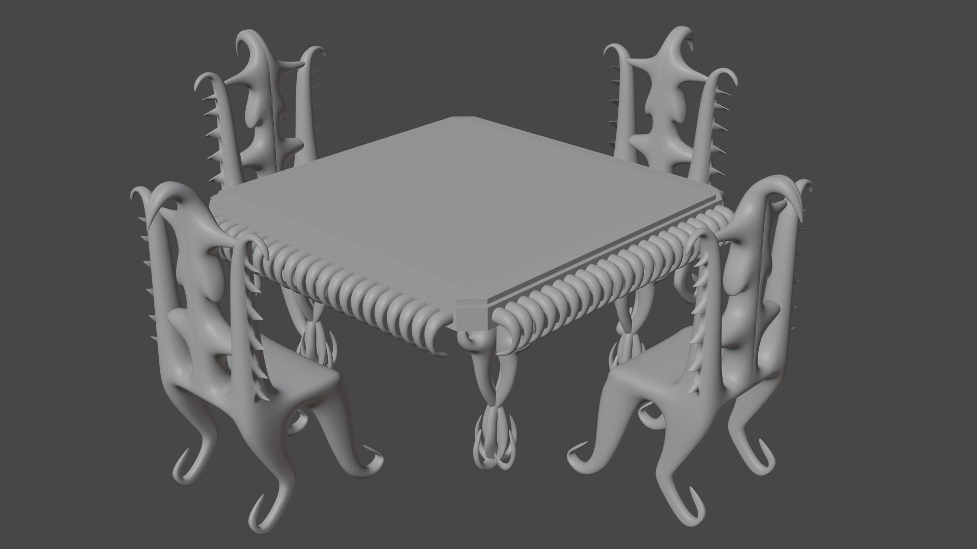 3D model Evil dining table VR / AR / low-poly | CGTrader