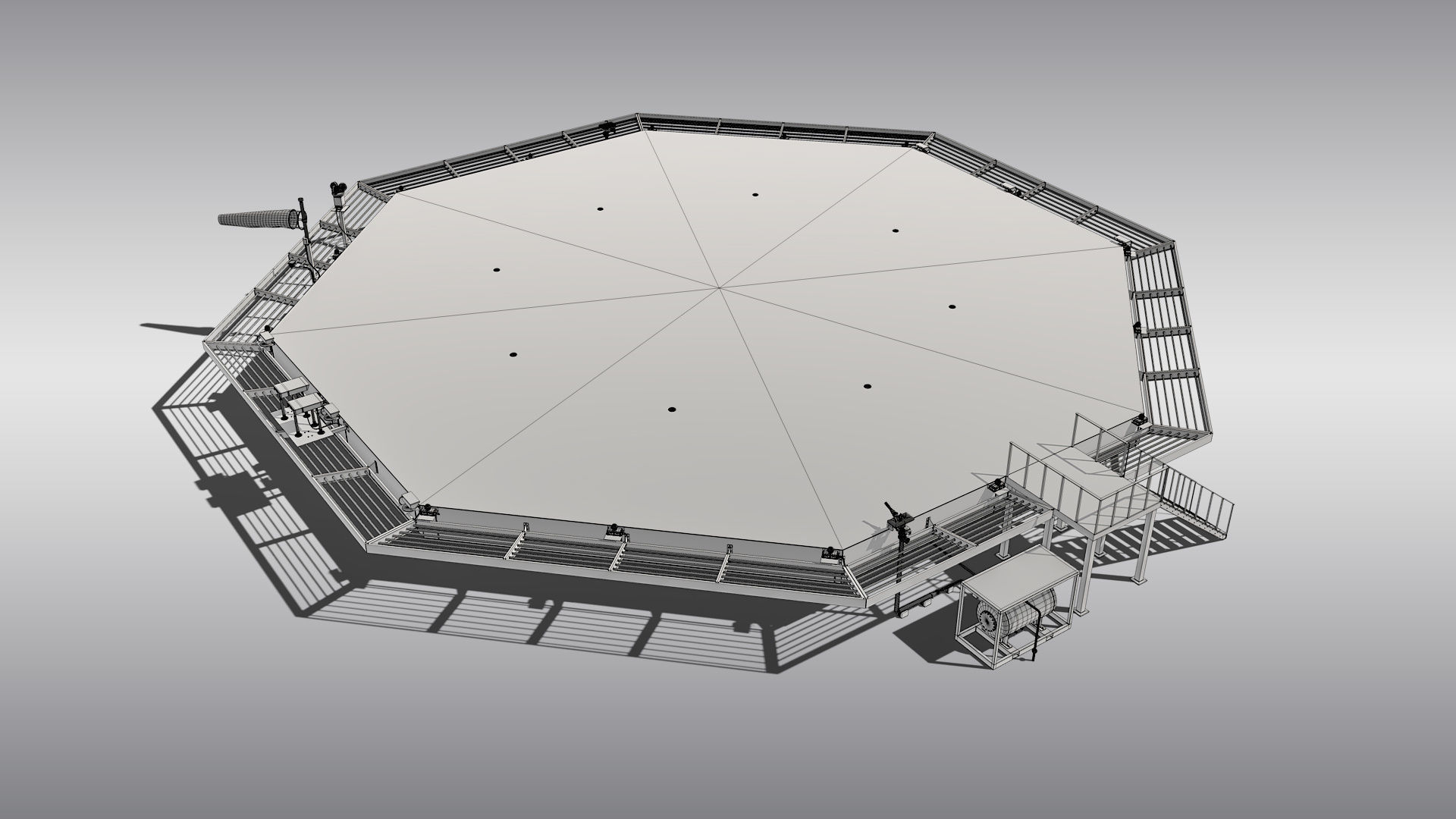 Octagonal Heliport 3D model | CGTrader