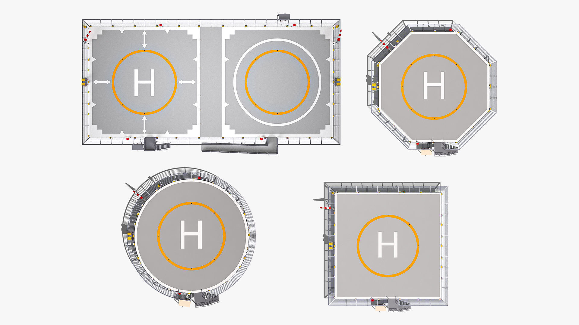 Heliports Mega Collection | CGTrader
