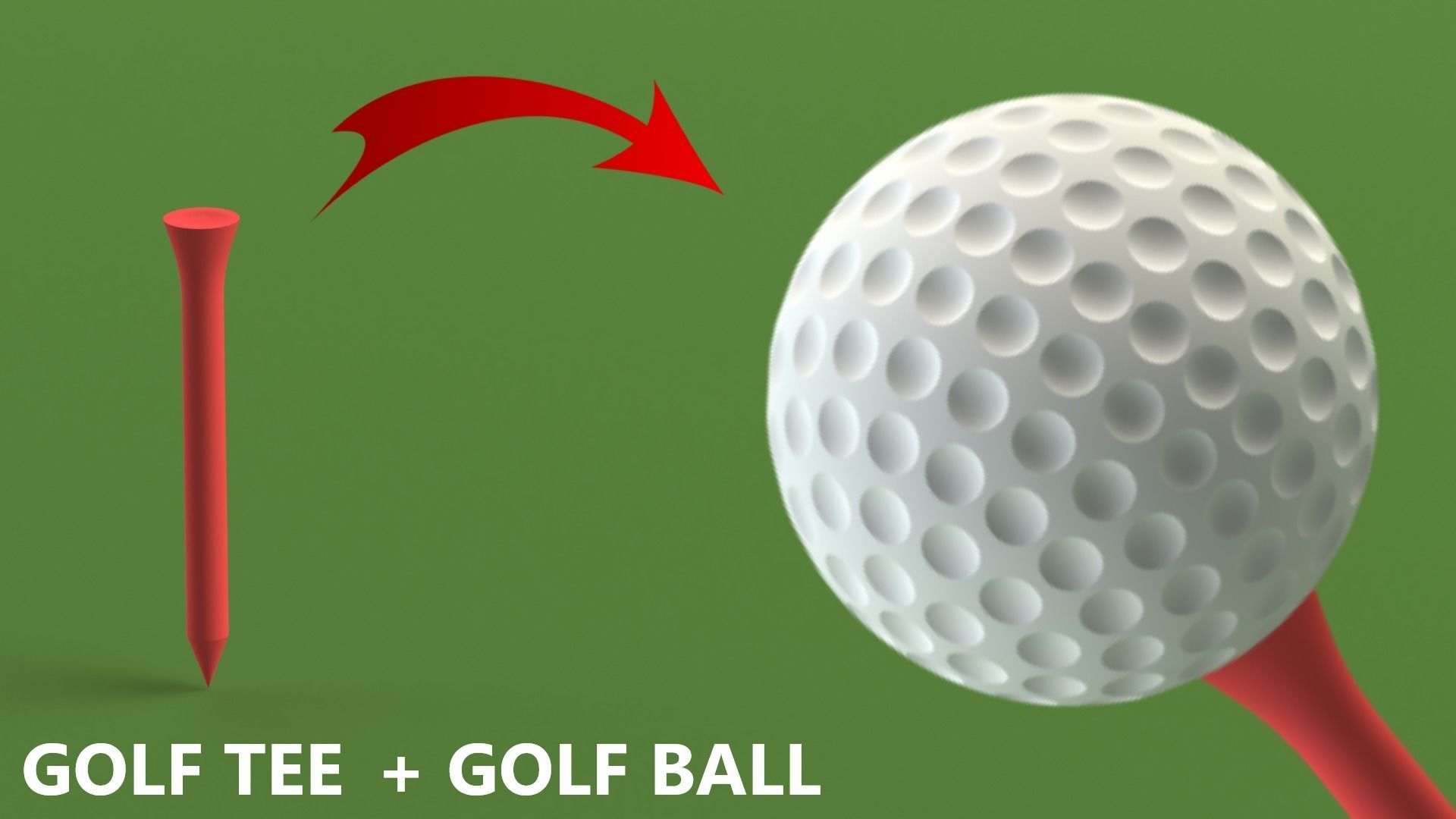 3D Print Golf Ball and golf tee 3D model 3D printable | CGTrader