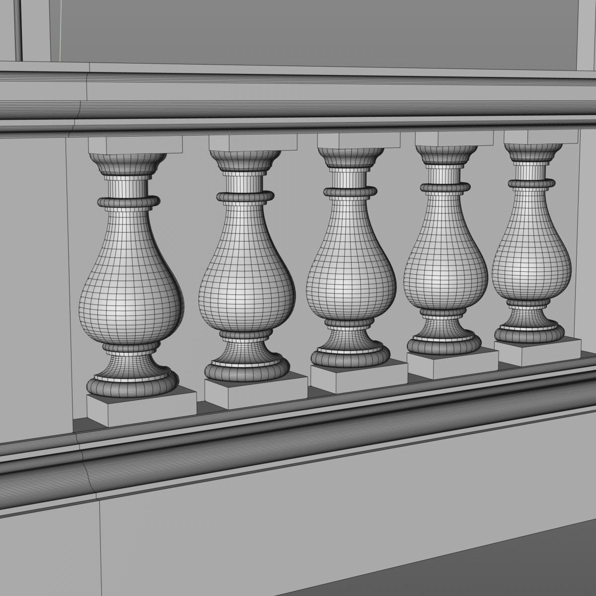 Classical window with pedestal and pointed pediment 3D model | CGTrader