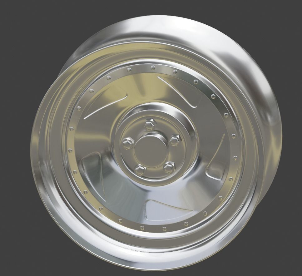 3D model Classic Wheel Hubcap with Subdivision and PBR VR / AR / low ...