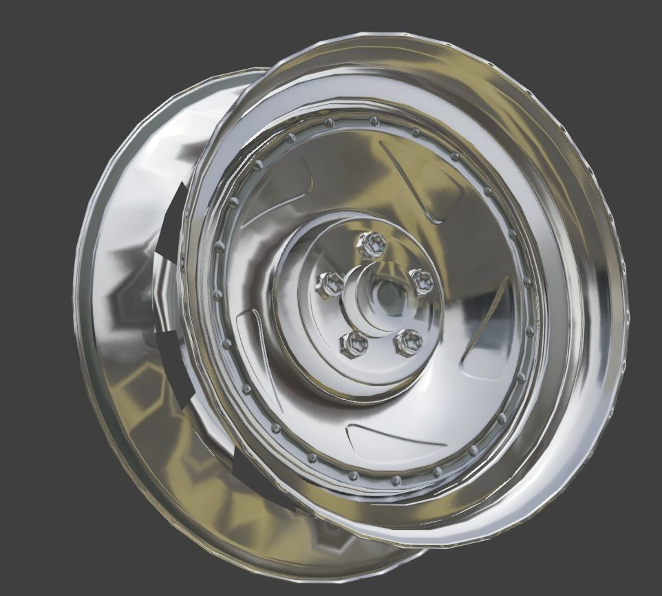 3D model Classic Wheel Hubcap with Subdivision and PBR VR / AR / low ...
