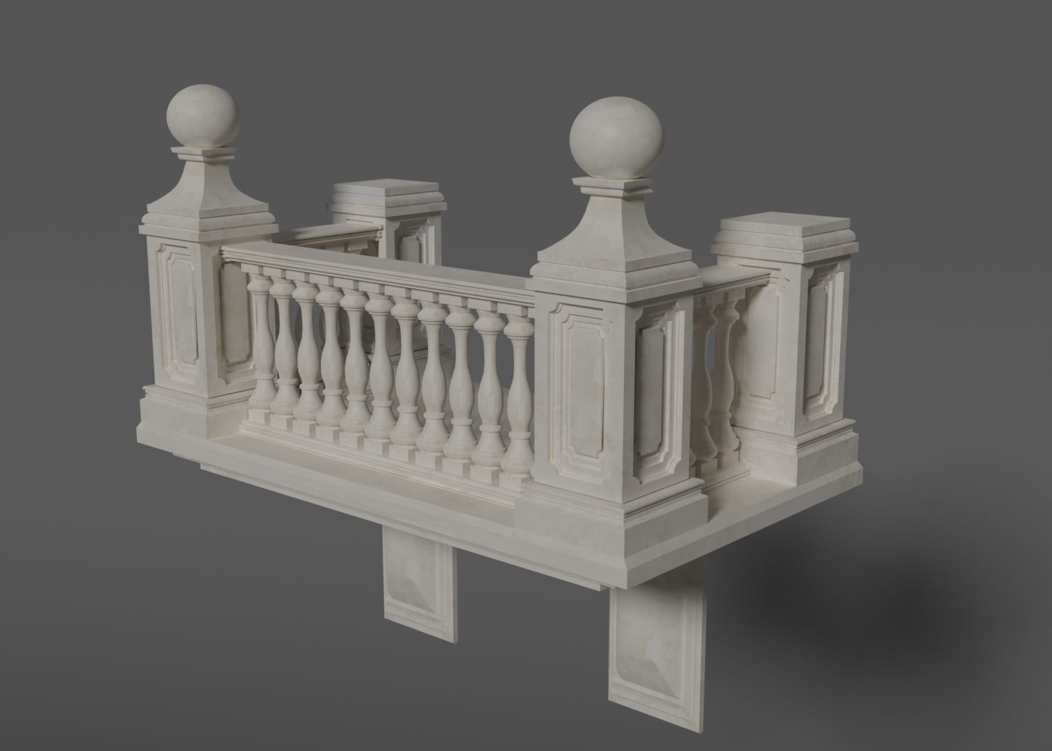 Decorative balcony 3D model | CGTrader