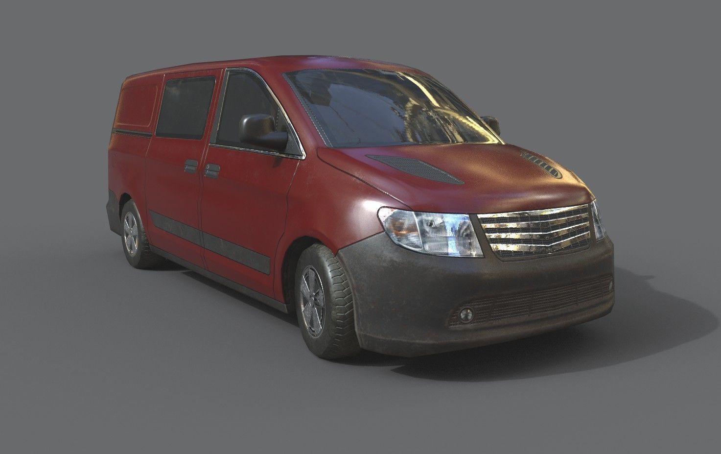 3D model Generic Minivan Brown VR / AR / low-poly | CGTrader