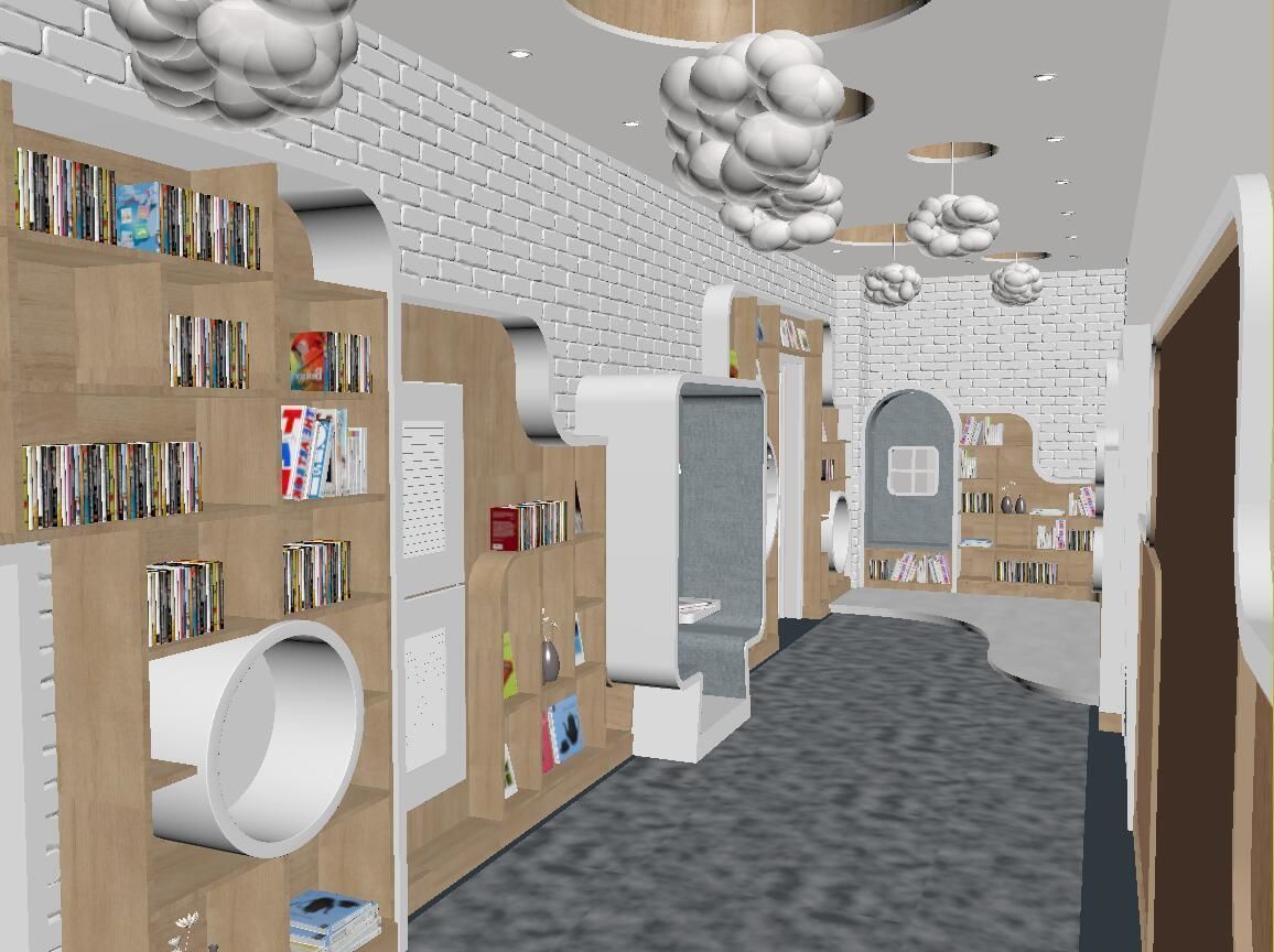 Children reading rooms kindergartens activity rooms 3D model | CGTrader