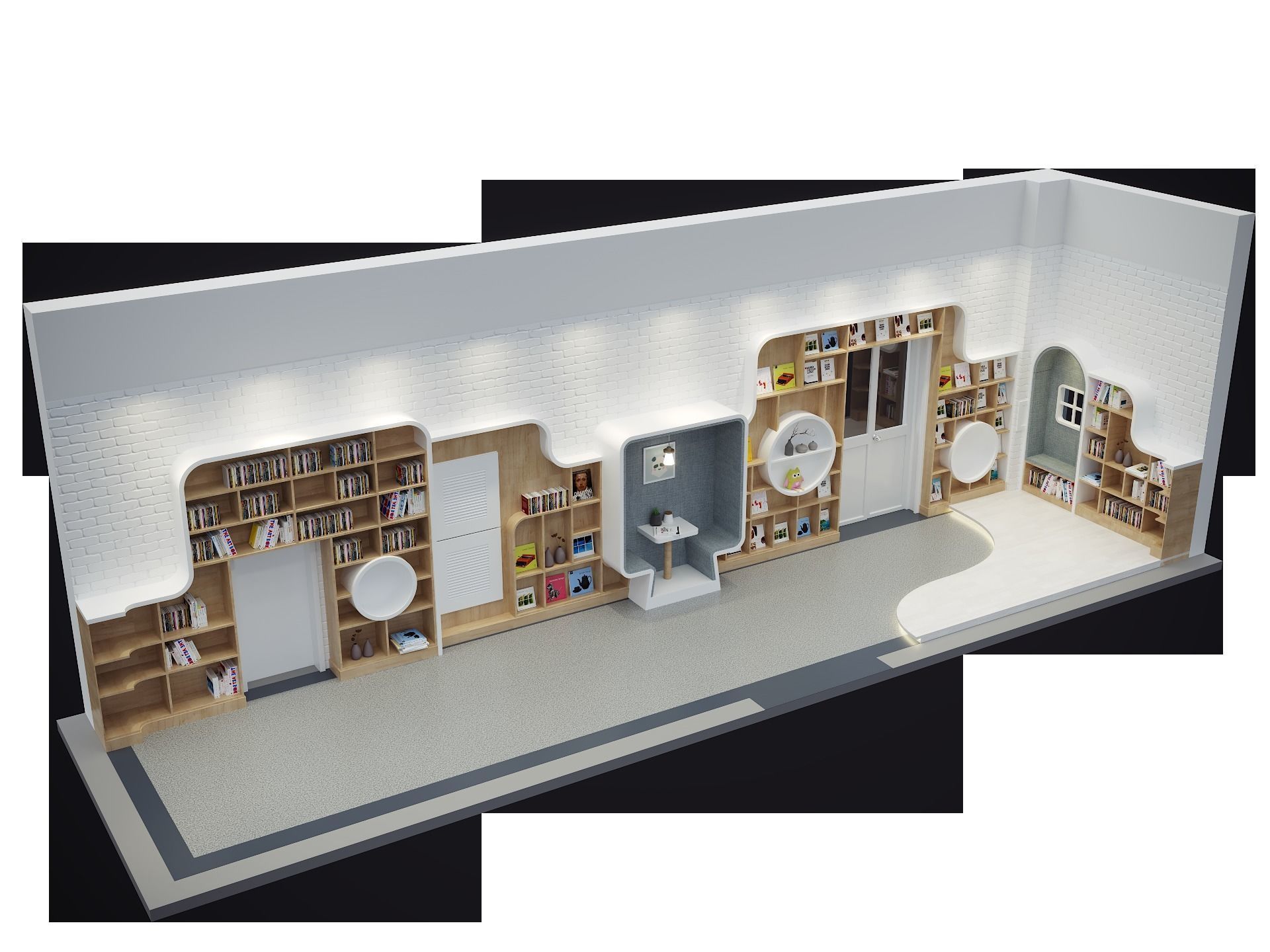 Children reading rooms kindergartens activity rooms 3D model | CGTrader