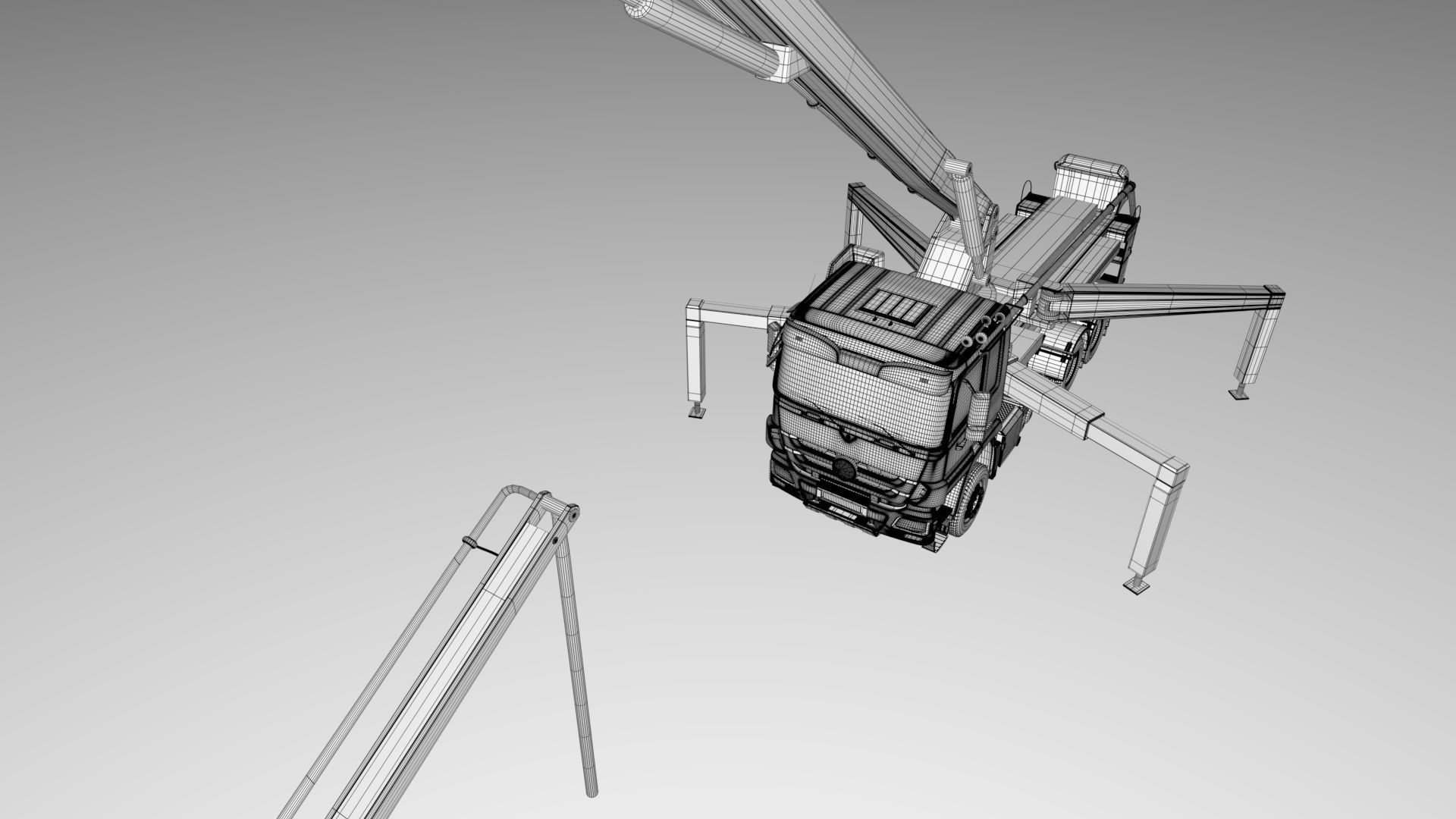 Concrete Pump Vehicle 3D model | CGTrader