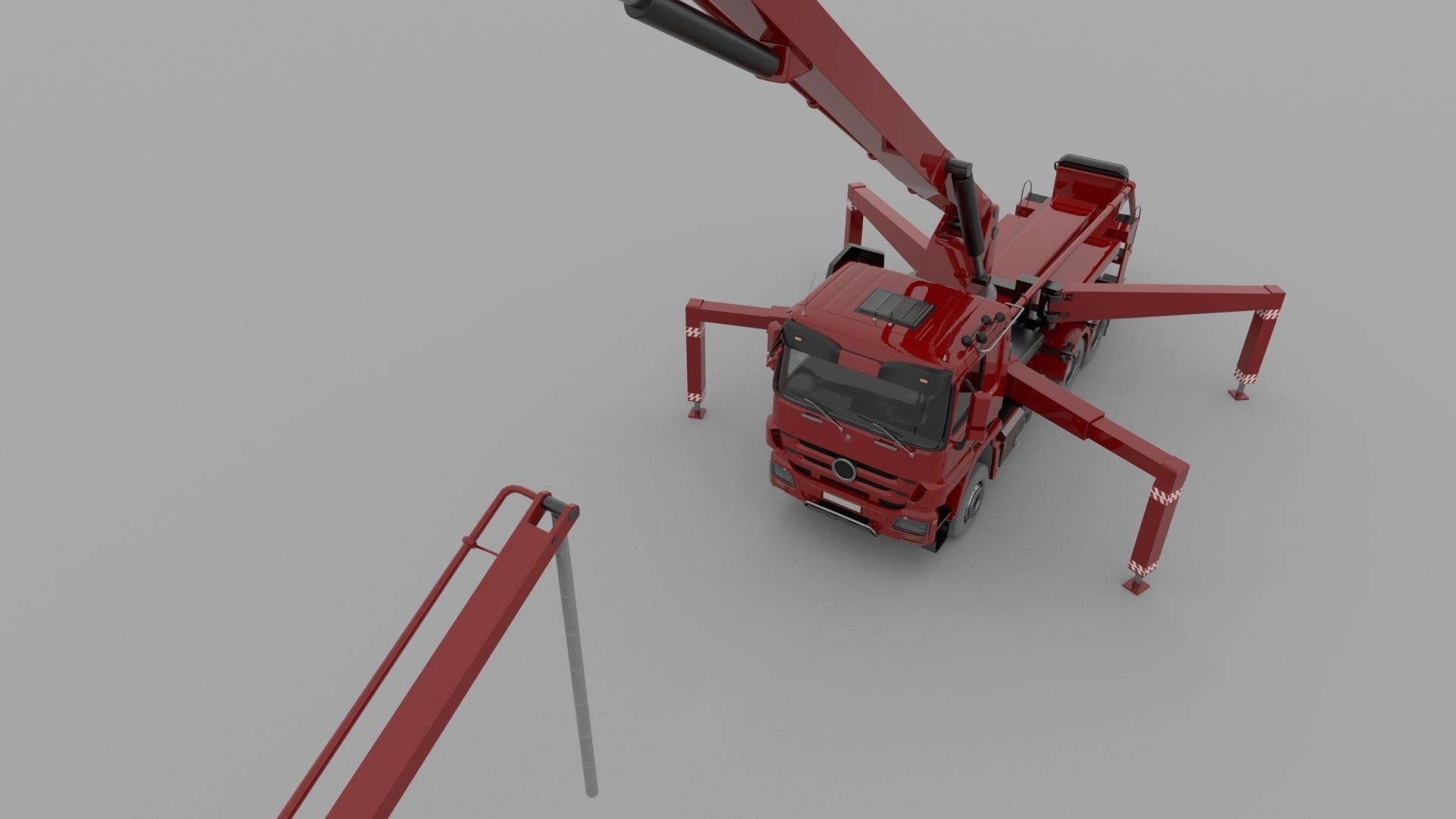 Concrete Pump Vehicle 3D model | CGTrader