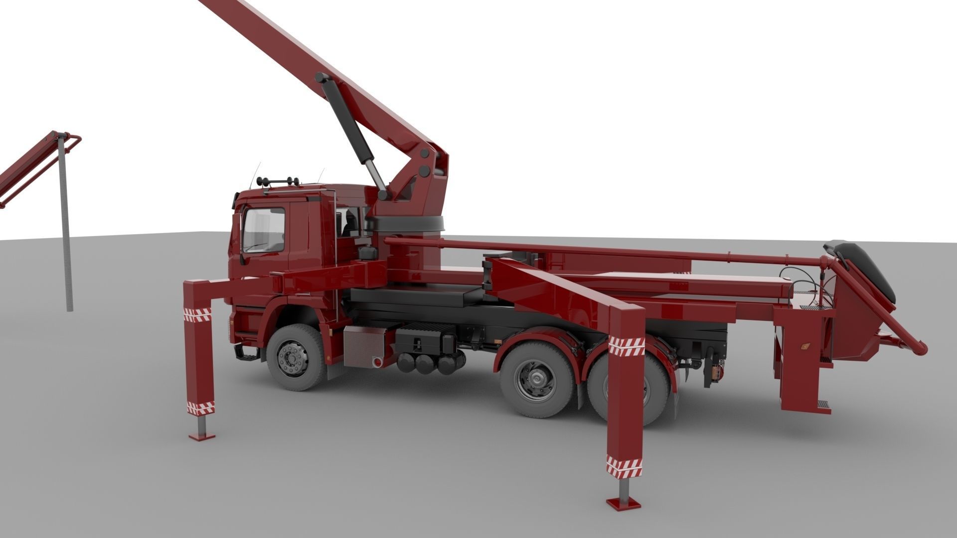 Concrete Pump Vehicle 3D model | CGTrader