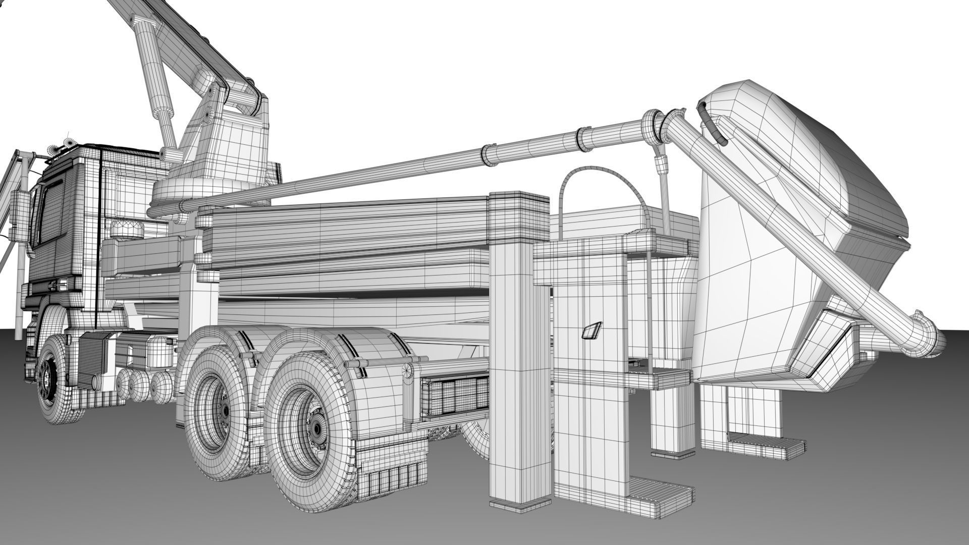 Concrete Pump Vehicle 3D model | CGTrader