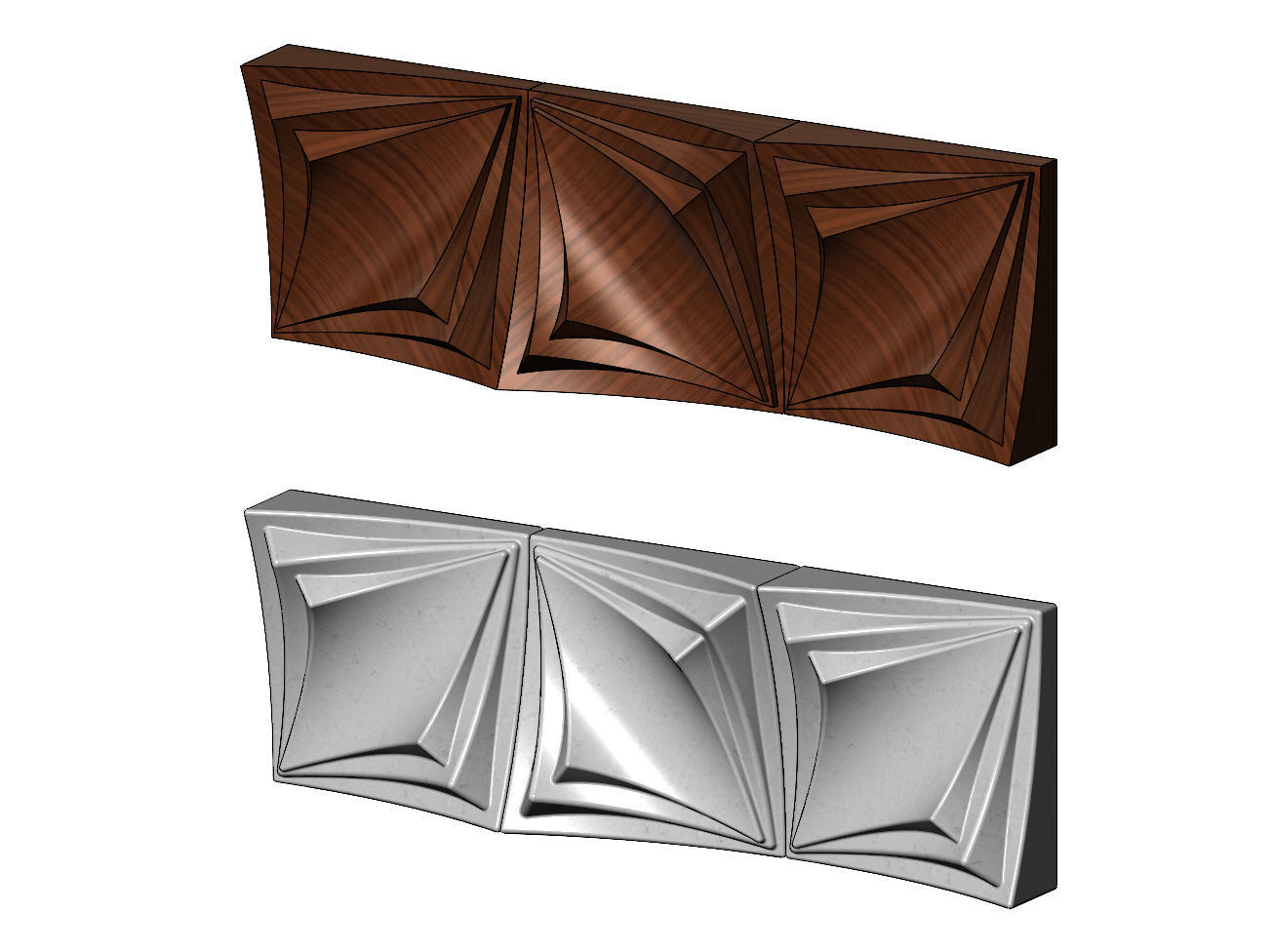 Abstract modular tiles for decor 3D model 3D printable | CGTrader