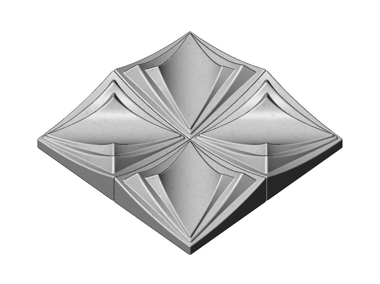 Abstract modular tiles for decor 3D model 3D printable | CGTrader