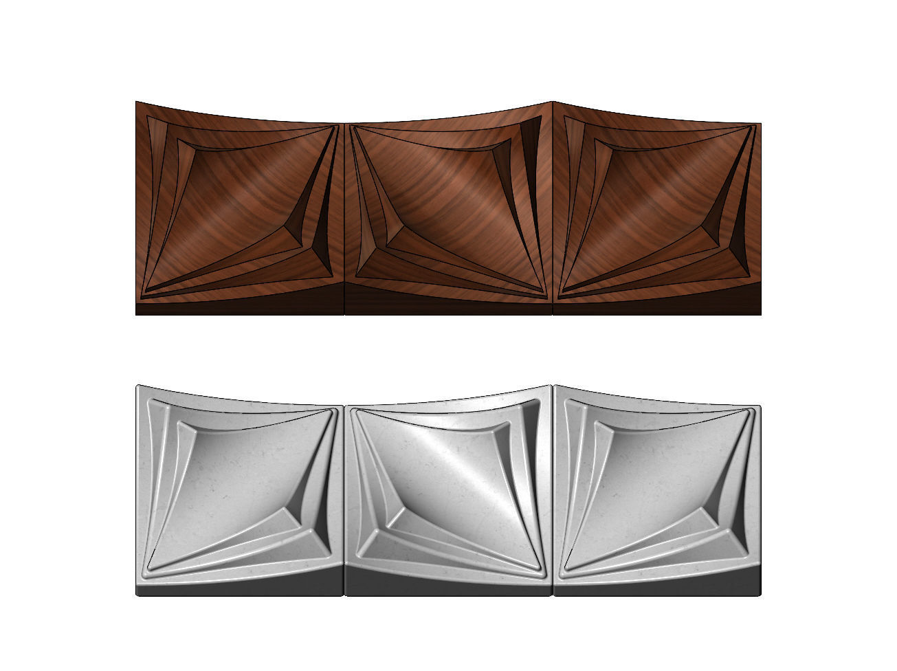 Abstract modular tiles for decor 3D model 3D printable | CGTrader