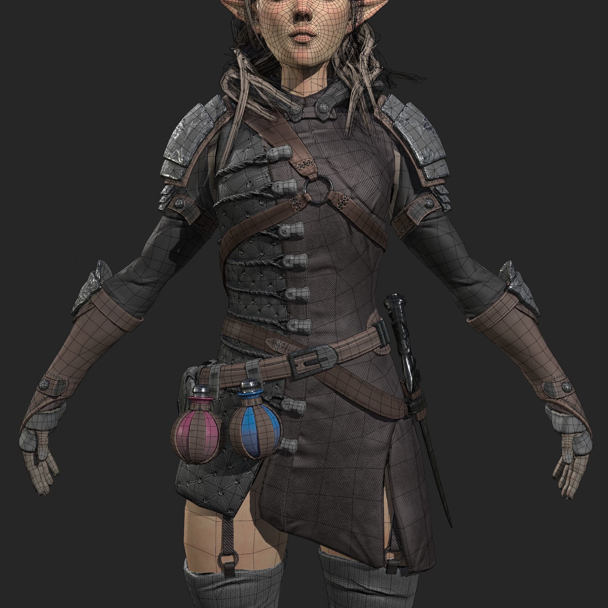 Elf Archer free VR / AR / low-poly 3D model | CGTrader