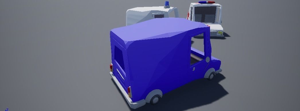 3D model Low Poly Cartoony Van Pack VR / AR / low-poly | CGTrader