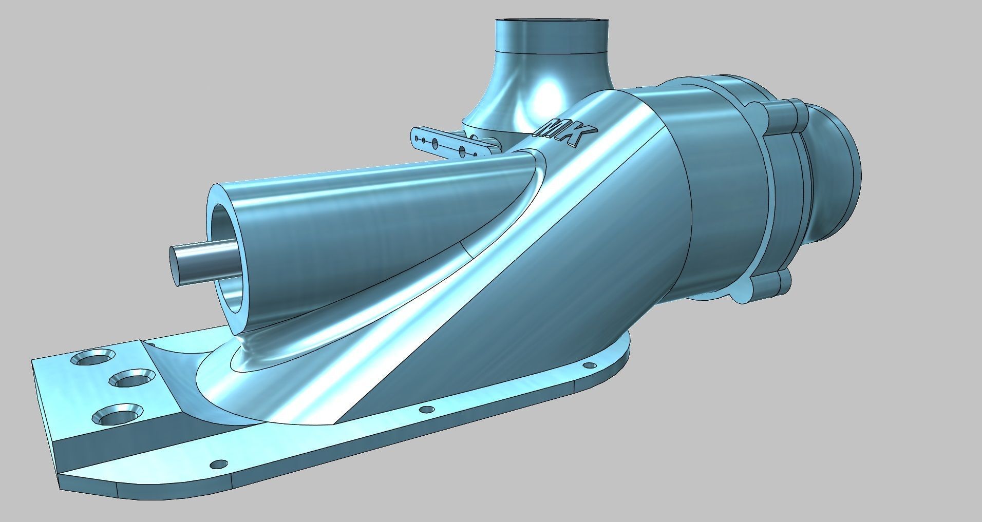 Water Jet Propulsion Unit Hamilton Water Jet Thruster 3D model 3D ...