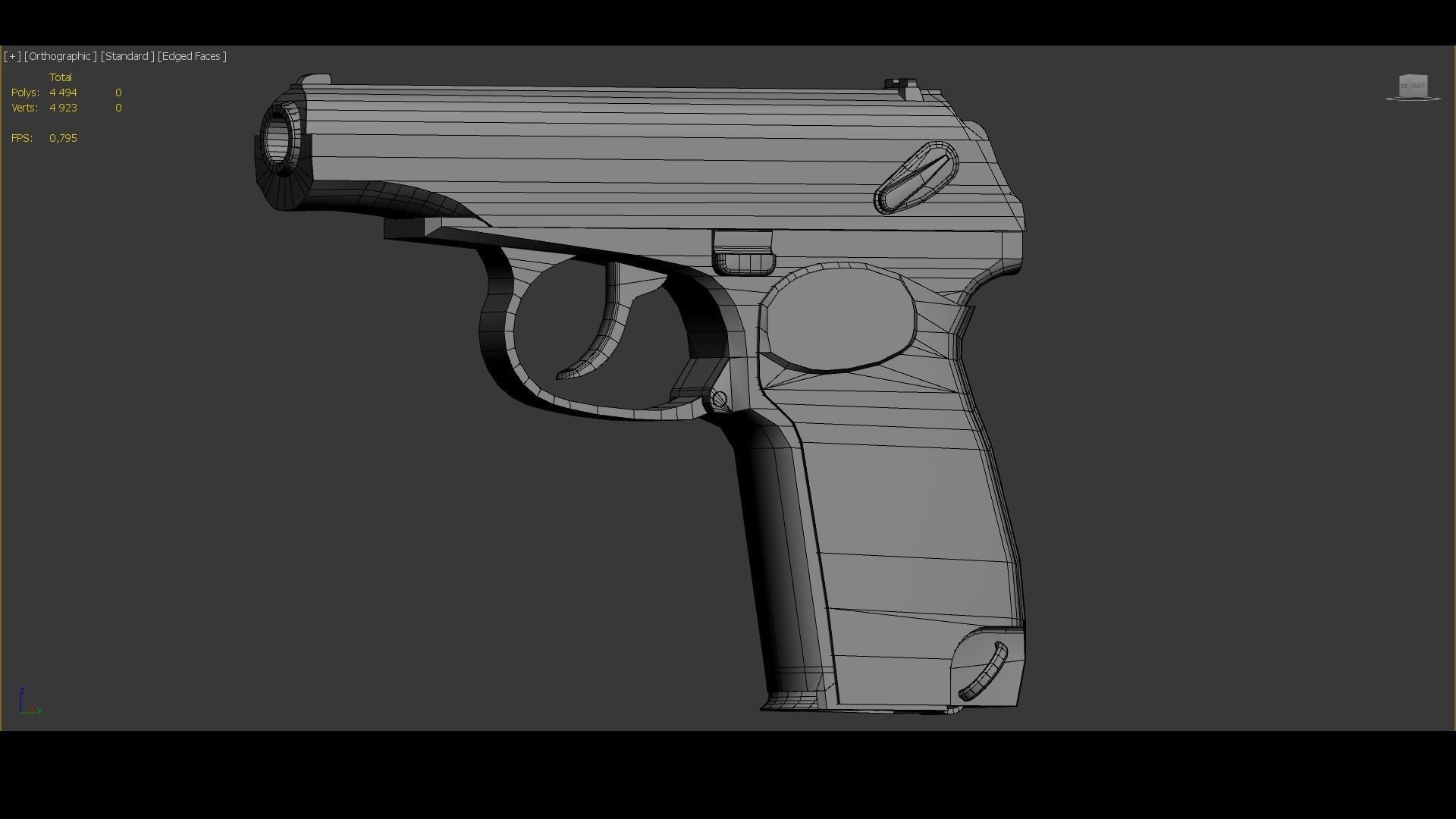 3D model PM Makarov pistol Game ready low-poly VR / AR / low-poly ...