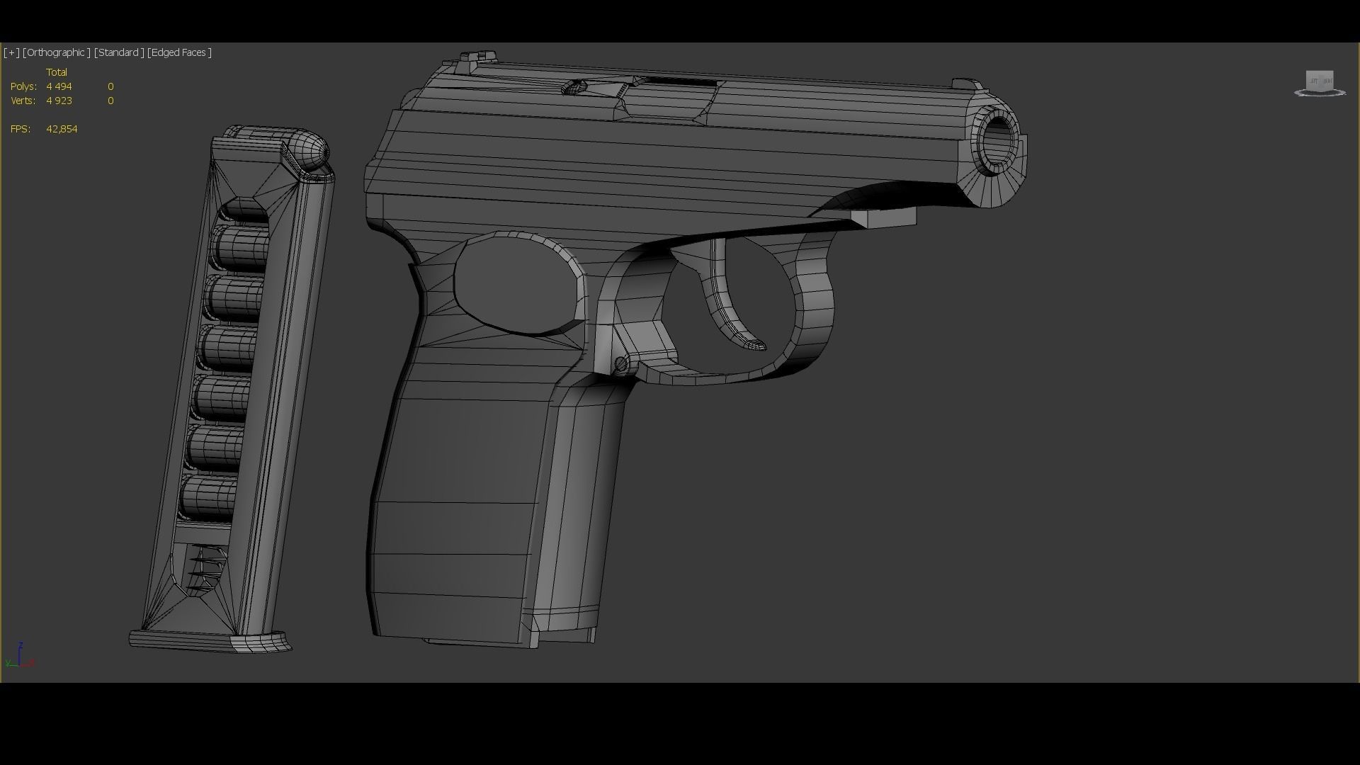 3D model PM Makarov pistol Game ready low-poly VR / AR / low-poly ...
