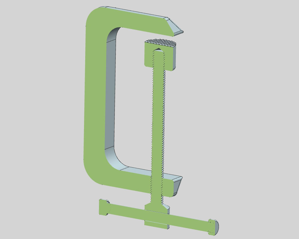 C Clamp 3D print model 3D model 3D printable | CGTrader
