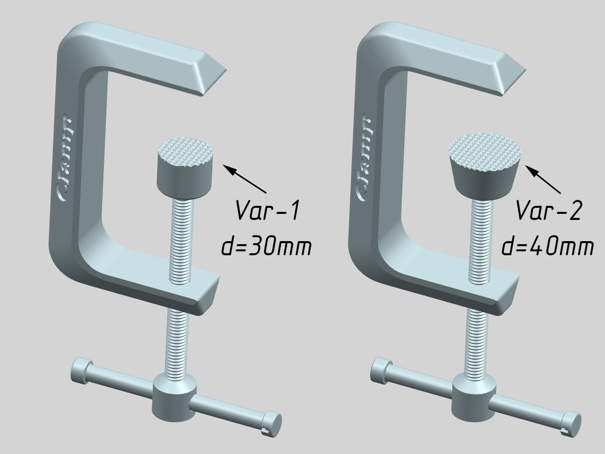 C Clamp 3D print model 3D model 3D printable | CGTrader
