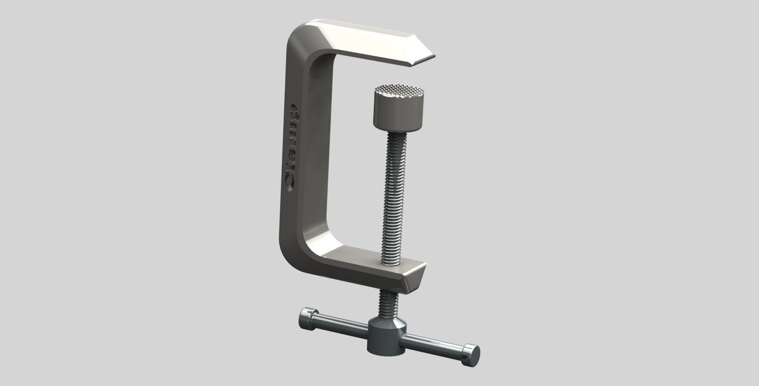 C Clamp 3D print model 3D model 3D printable | CGTrader