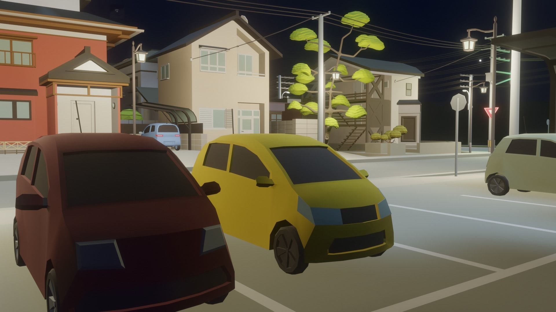 3D model Low poly japanese town VR / AR / low-poly | CGTrader