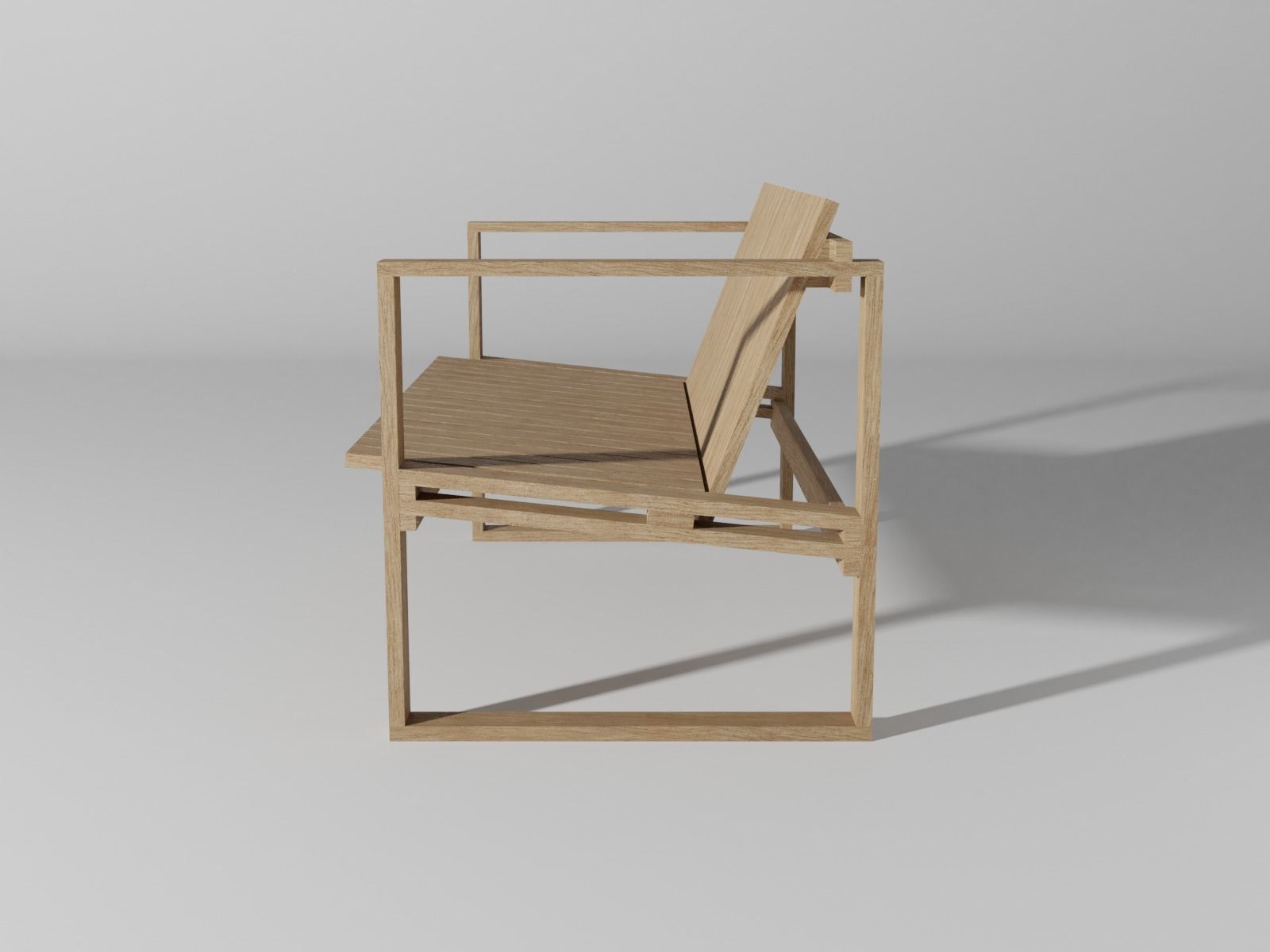 3D model BK12 lounge bench VR / AR / low-poly | CGTrader