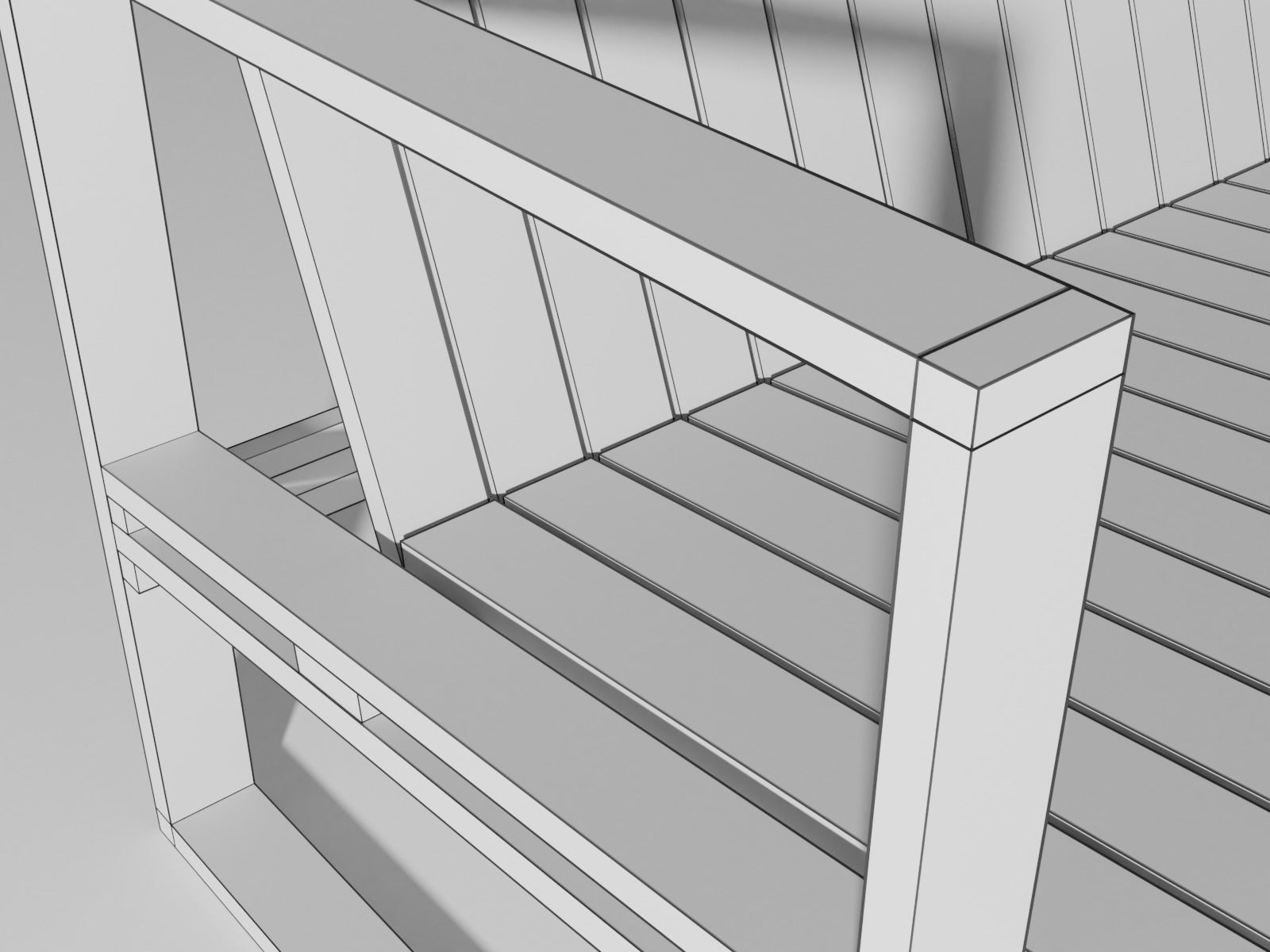 3D model BK12 lounge bench VR / AR / low-poly | CGTrader