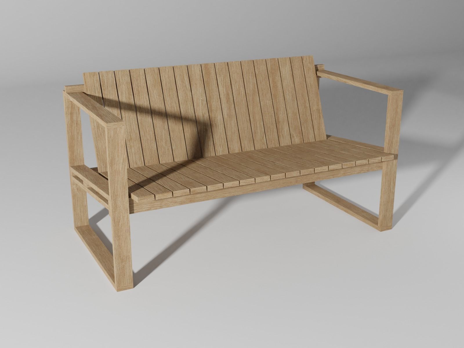 3D model BK12 lounge bench VR / AR / low-poly | CGTrader