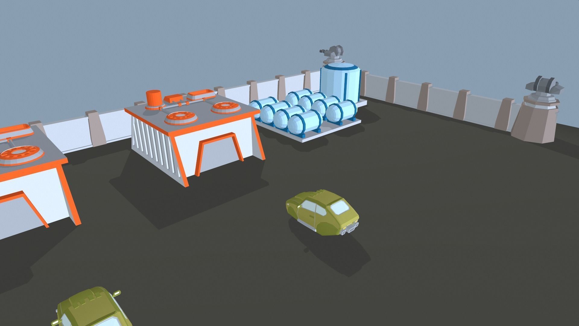 3D model LowPoly Military base VR / AR / low-poly | CGTrader