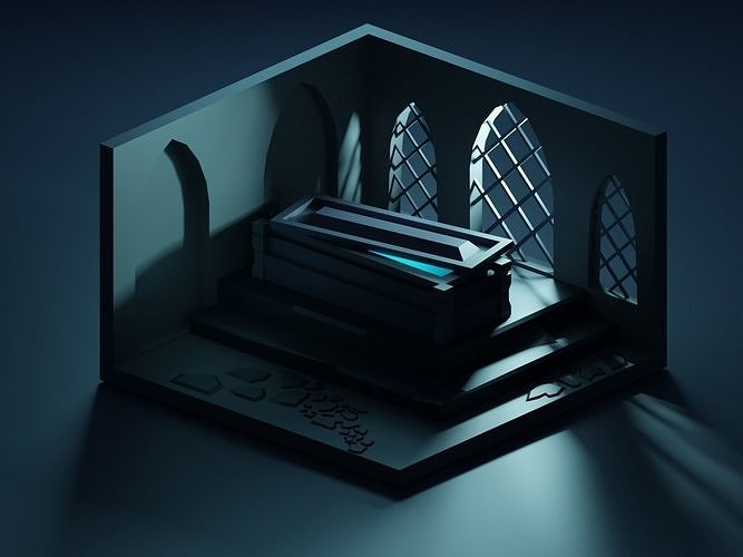 3D model crypt coffin VR / AR / low-poly | CGTrader