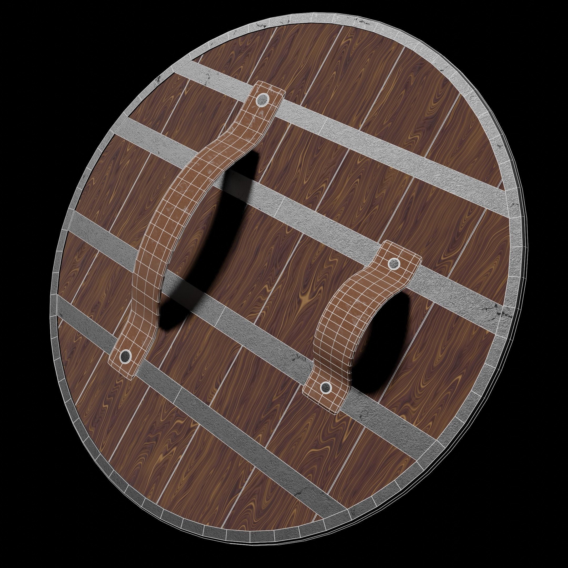 3D model Set of 5 medieval rounded shields - procedural material VR ...