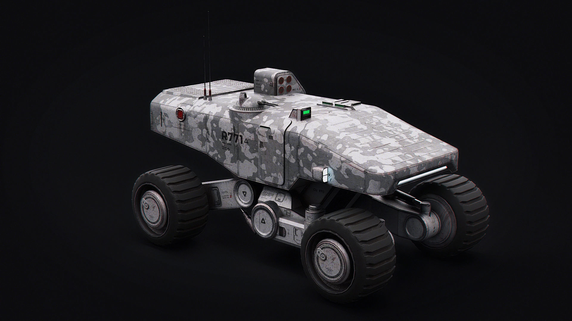 3D model Mars Military Rover Source Files Attached 8K Textures VR / AR ...