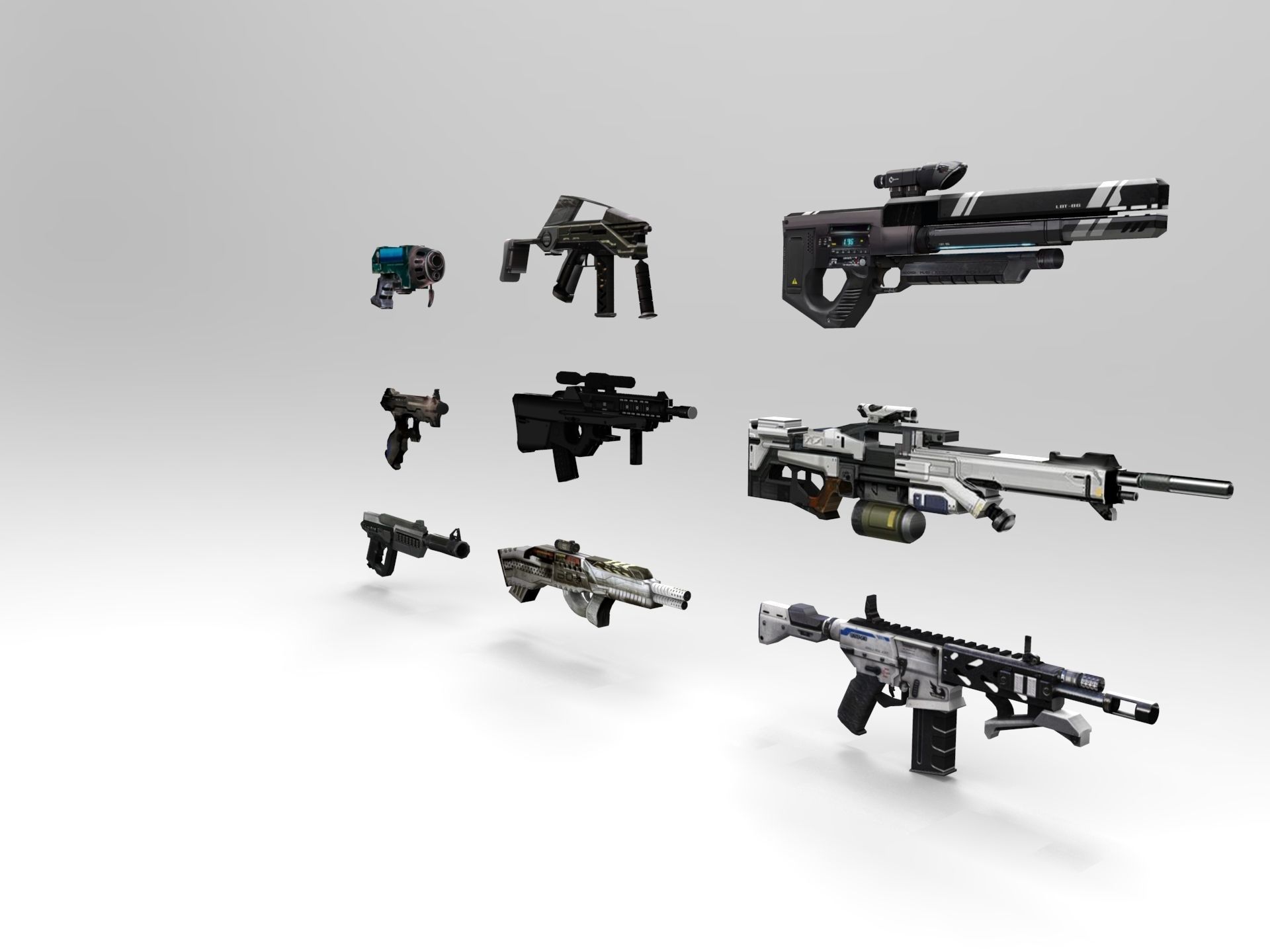 3D model Weapon Pack VR / AR / low-poly | CGTrader