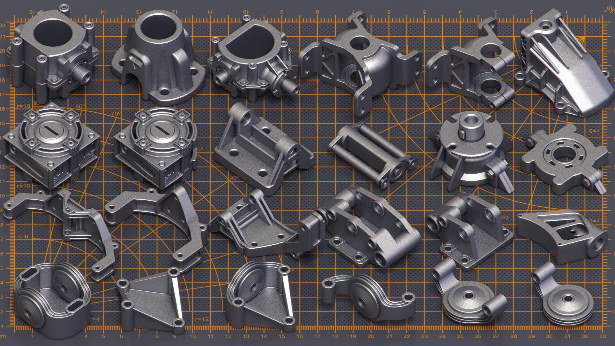 Mega Pack Hard Surface Kitbash 400 DETAILS 3D model | CGTrader