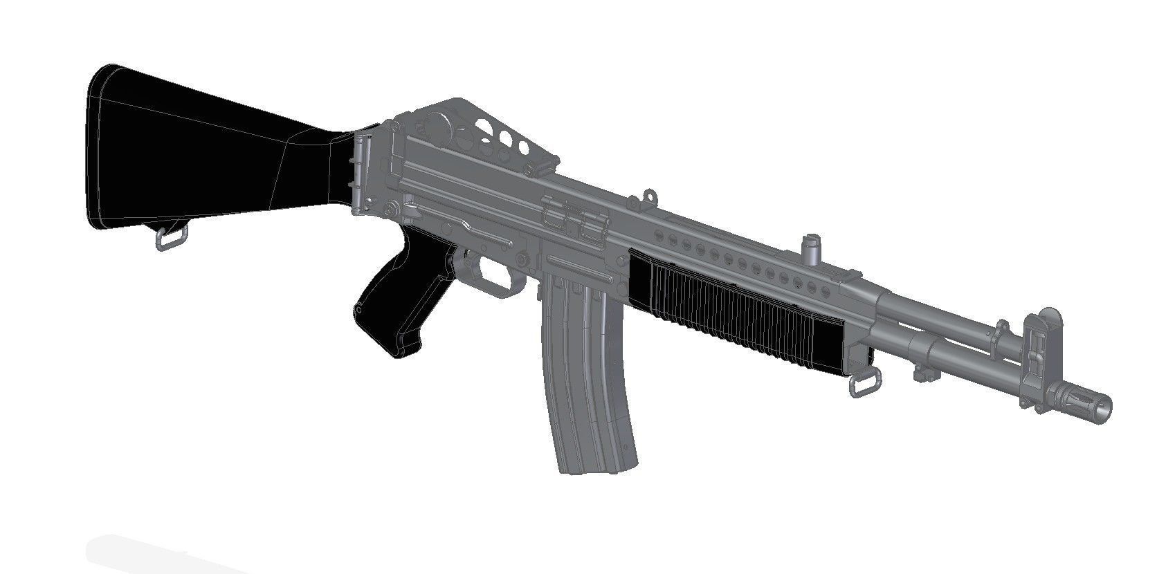 Stoner 63 carbine 3D model | CGTrader