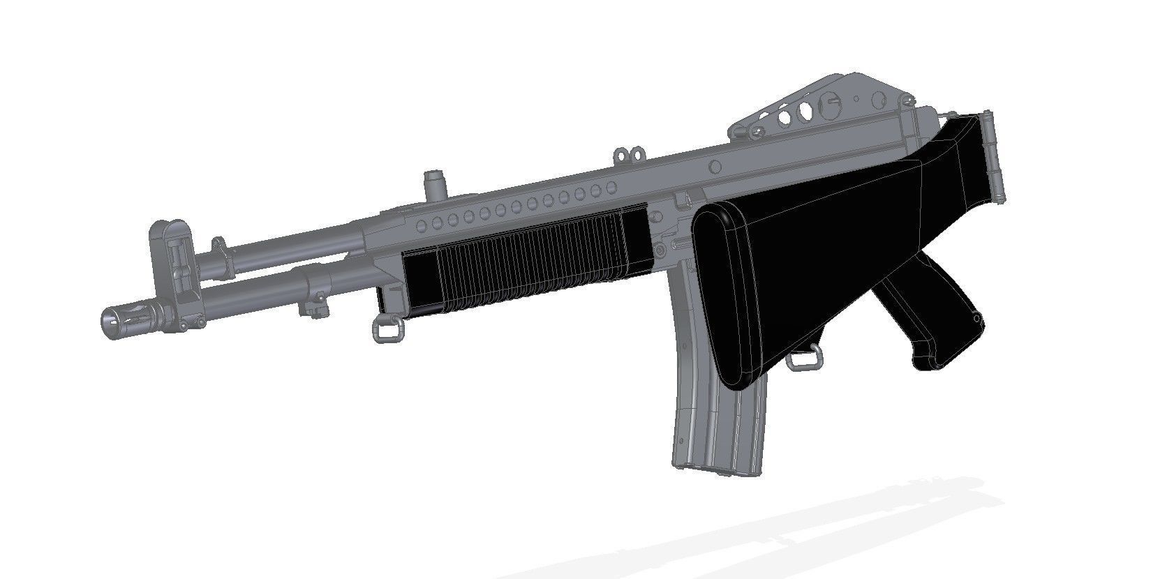 Stoner 63 carbine 3D model | CGTrader