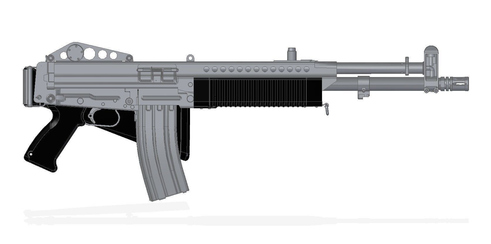 Stoner 63 carbine 3D model | CGTrader
