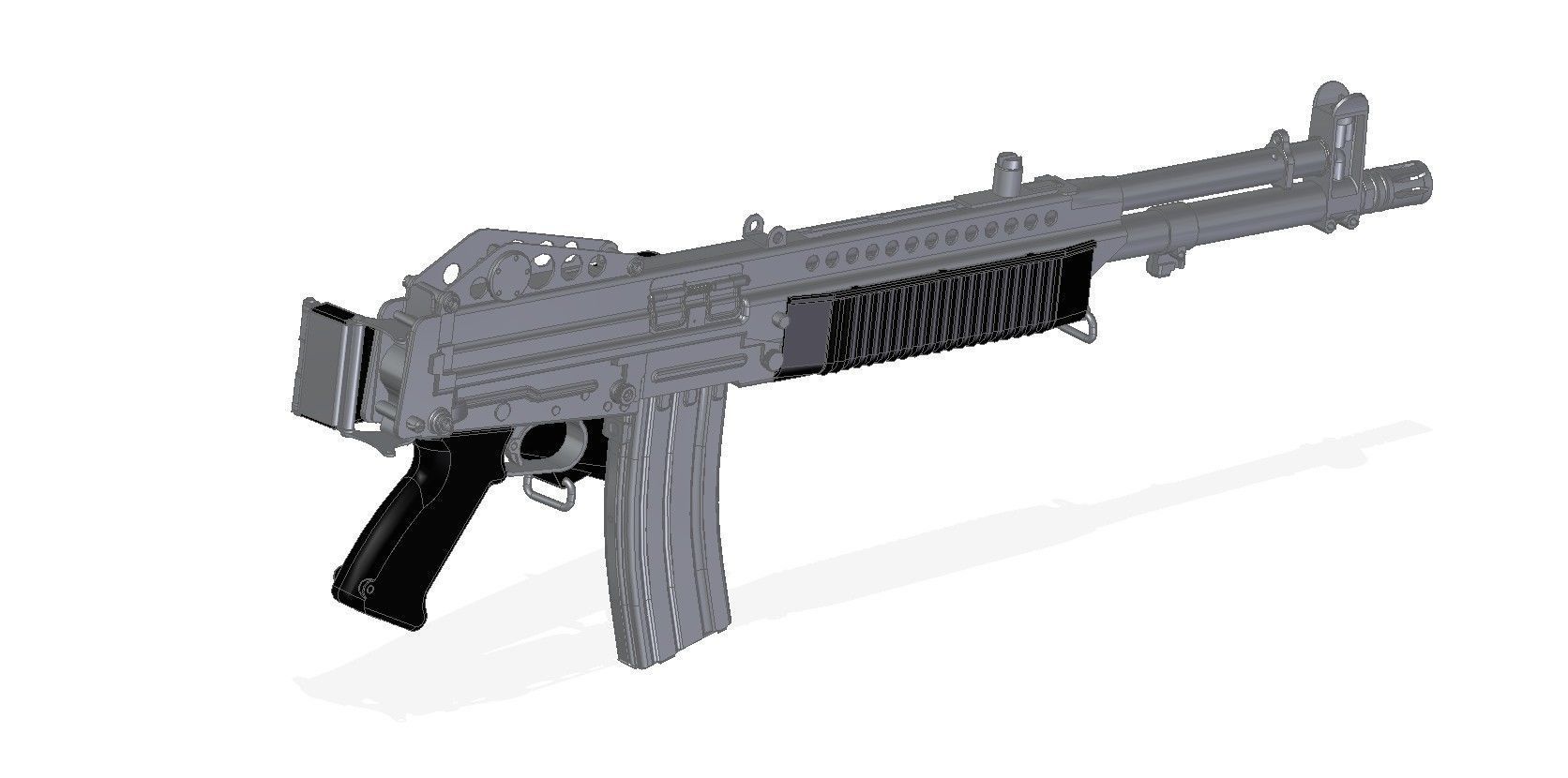 Stoner 63 carbine 3D model | CGTrader