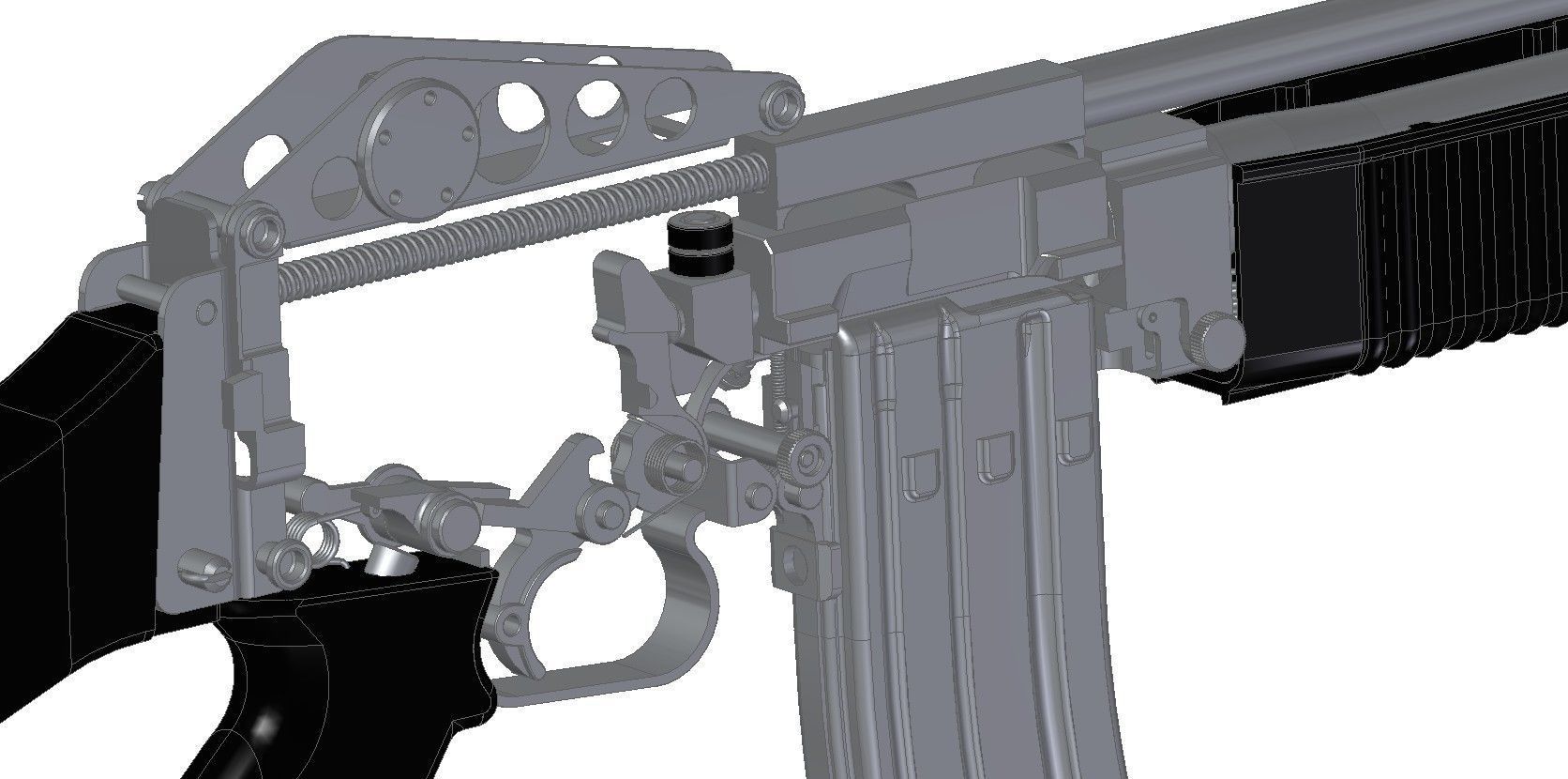 Stoner 63 carbine 3D model | CGTrader