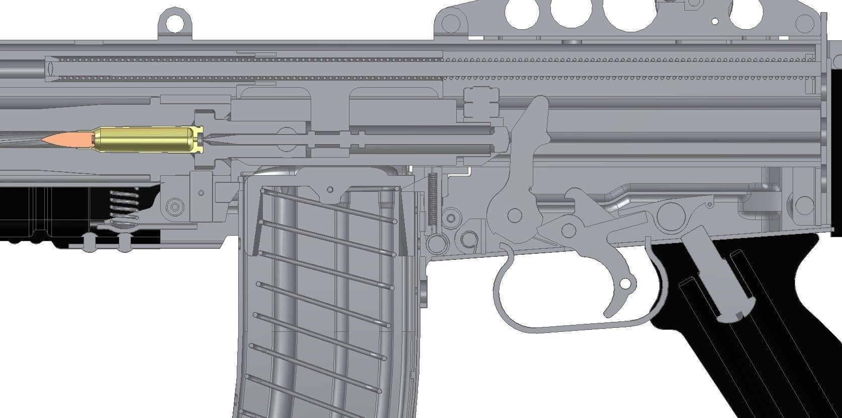 Stoner 63 carbine 3D model | CGTrader