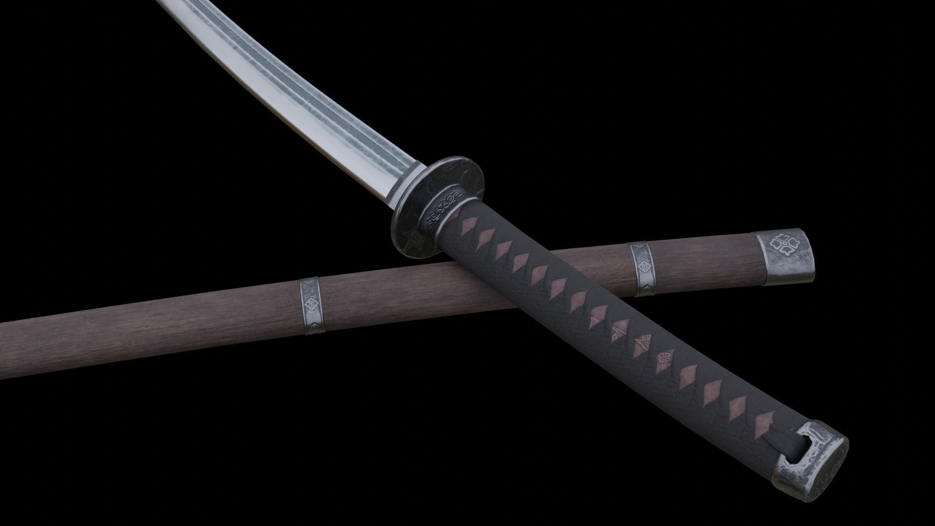 3D model Katana model and textures VR / AR / low-poly | CGTrader